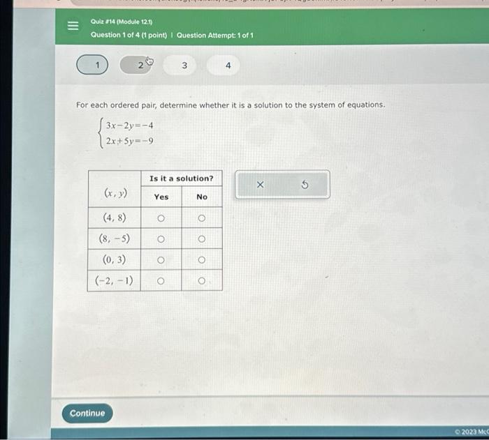 Solved Quiz # 14 (Module 12.1) Question 1 of 4 (1 point) | | Chegg.com