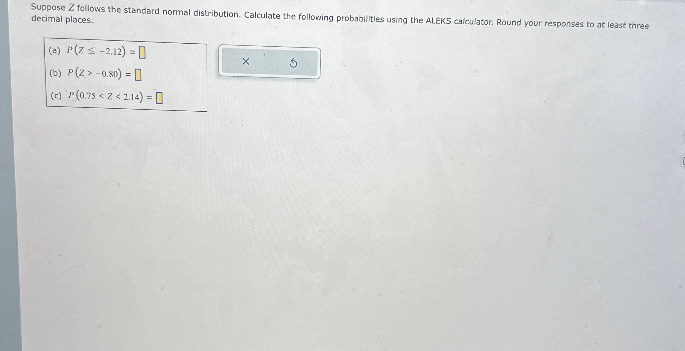 Solved Suppose Z ﻿follows the standard normal distribution. | Chegg.com