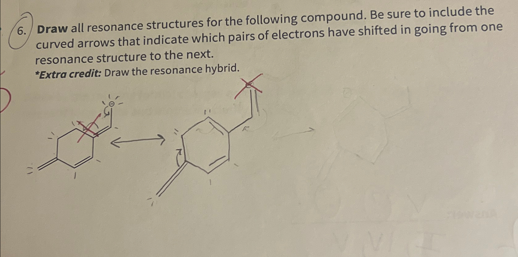 Solved Draw all resonance structures for the following | Chegg.com