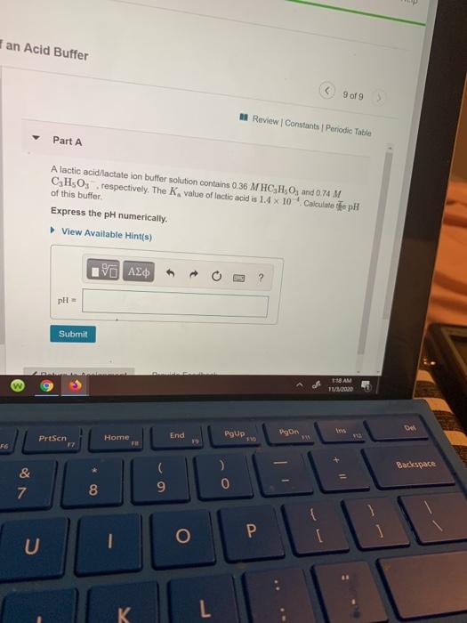 Solved an Acid Buffer
