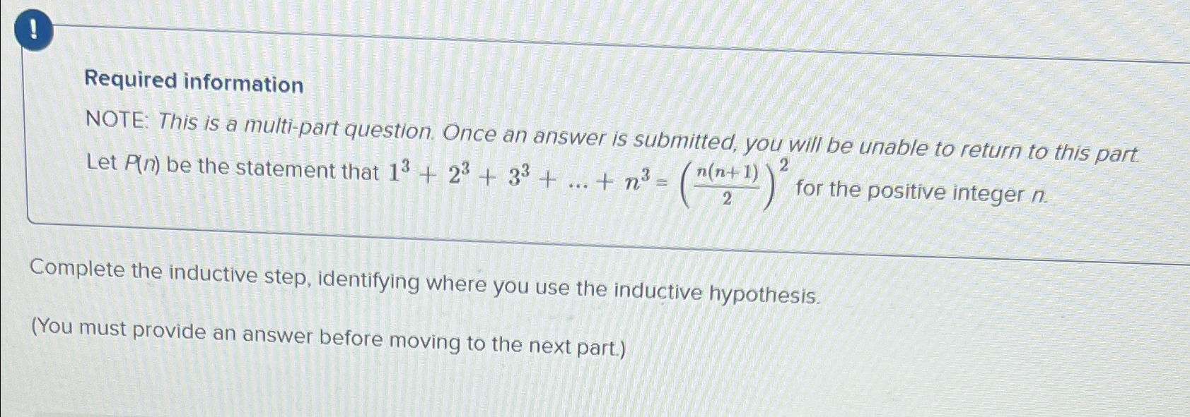 Solved !Required informationNOTE: This is a multi-part | Chegg.com