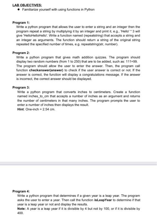 Solved LAB OBJECTIVES: • Familiarize yourself with using | Chegg.com