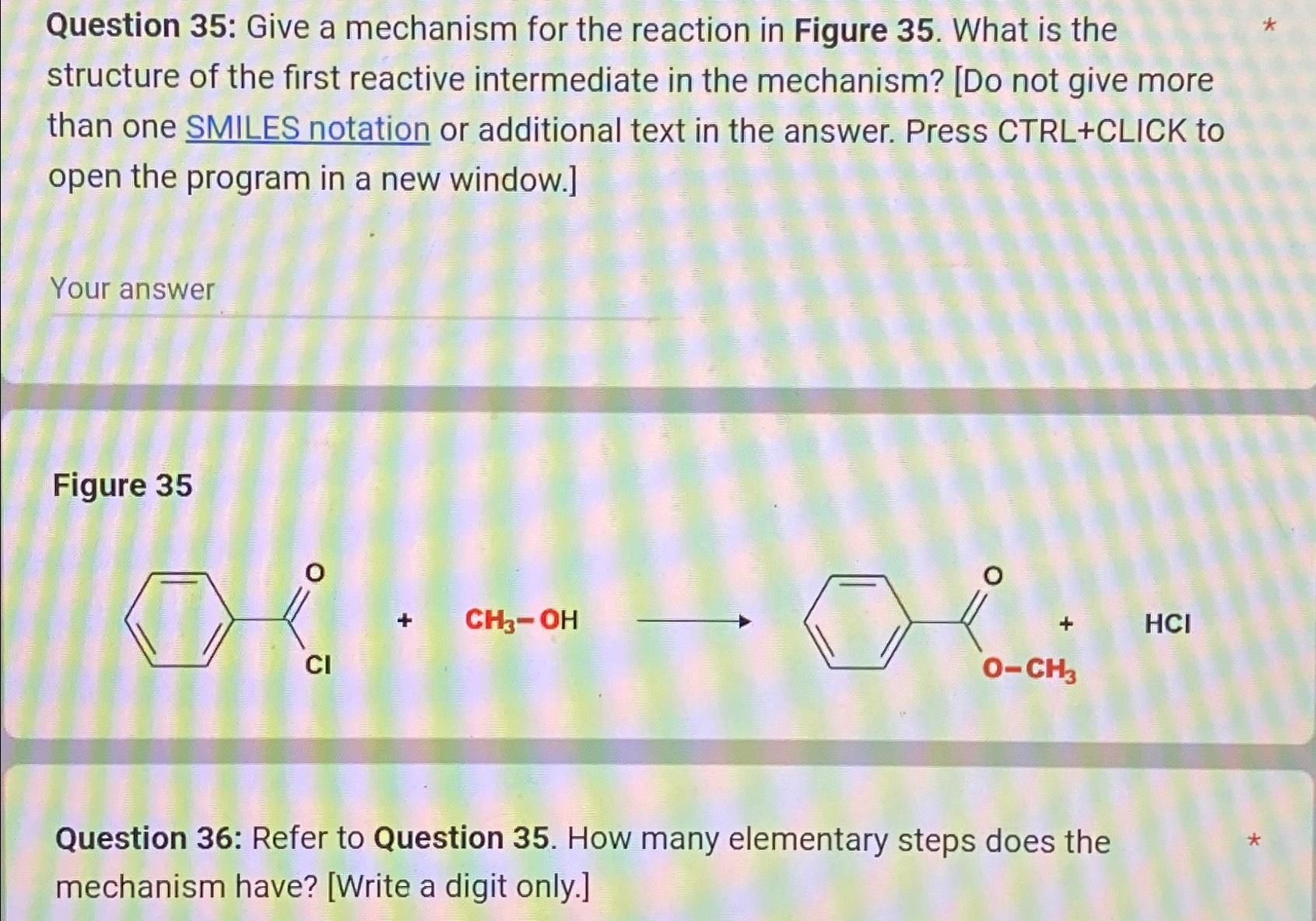Question 35: Give a mechanism for the reaction in | Chegg.com