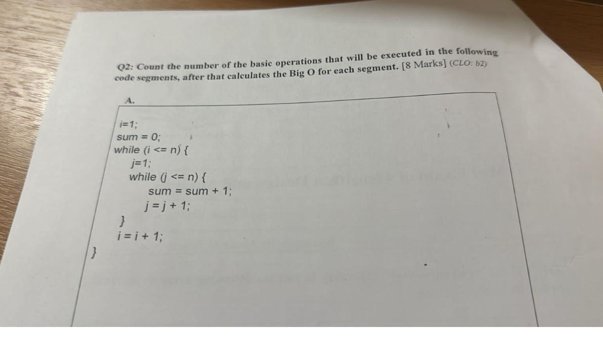 Solved Q2: Count the number of the basic operations that | Chegg.com