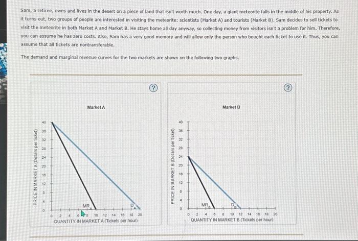 Solved Sam, a retiree, owns and lives in the desert on a | Chegg.com