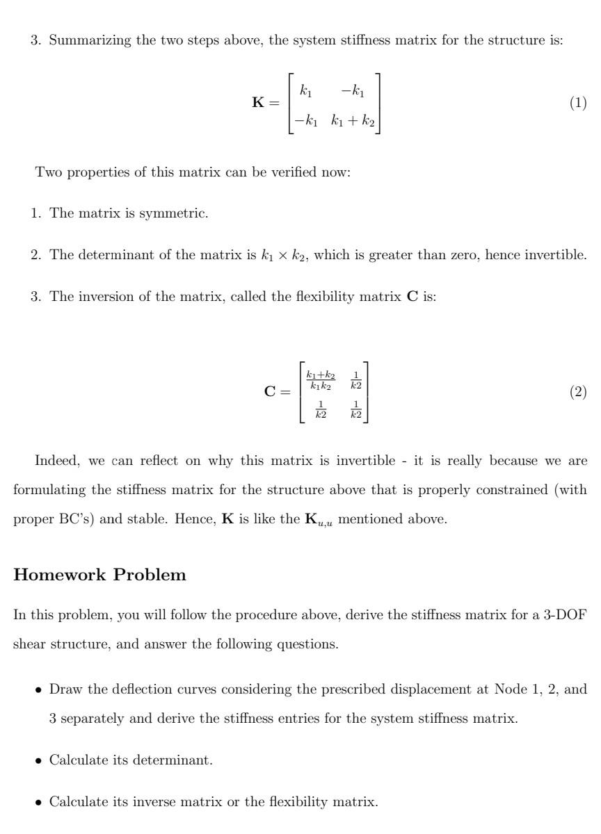 Solved Example In class, we have learned two stiffness | Chegg.com