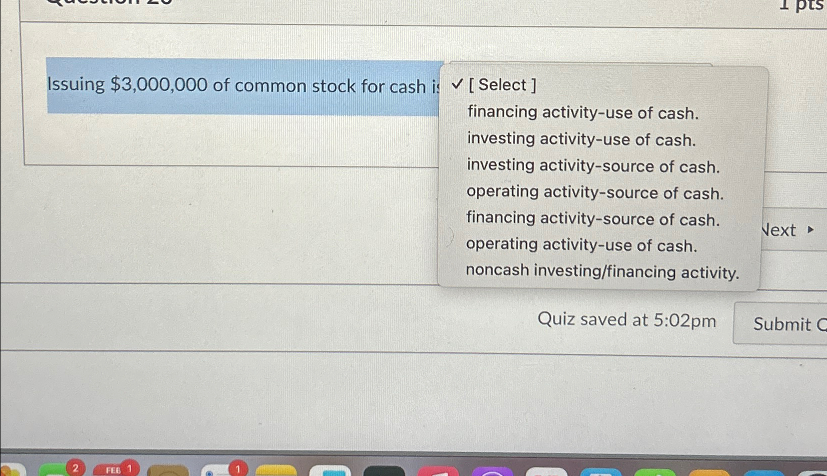 Solved Issuing $3,000,000 of common stock for cash is [ | Chegg.com