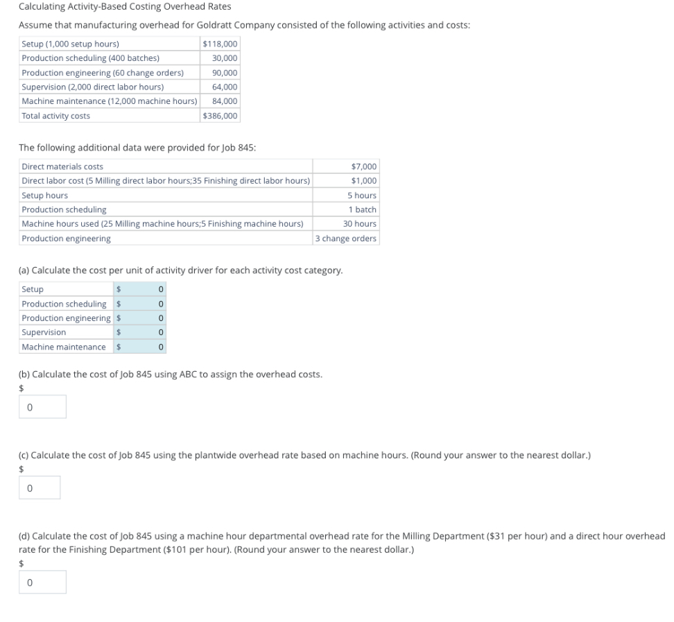 Solved Calculating Activity-Based Costing Overhead | Chegg.com