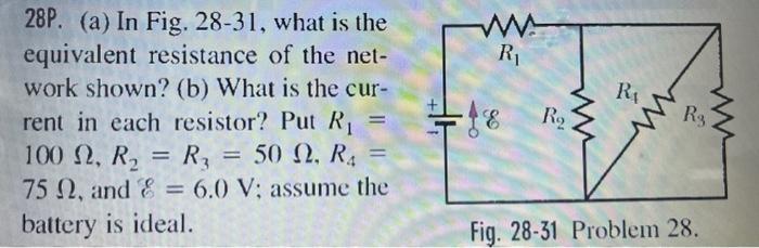 Solved 28P. (a) In Fig. 28-31, what is the equivalent | Chegg.com