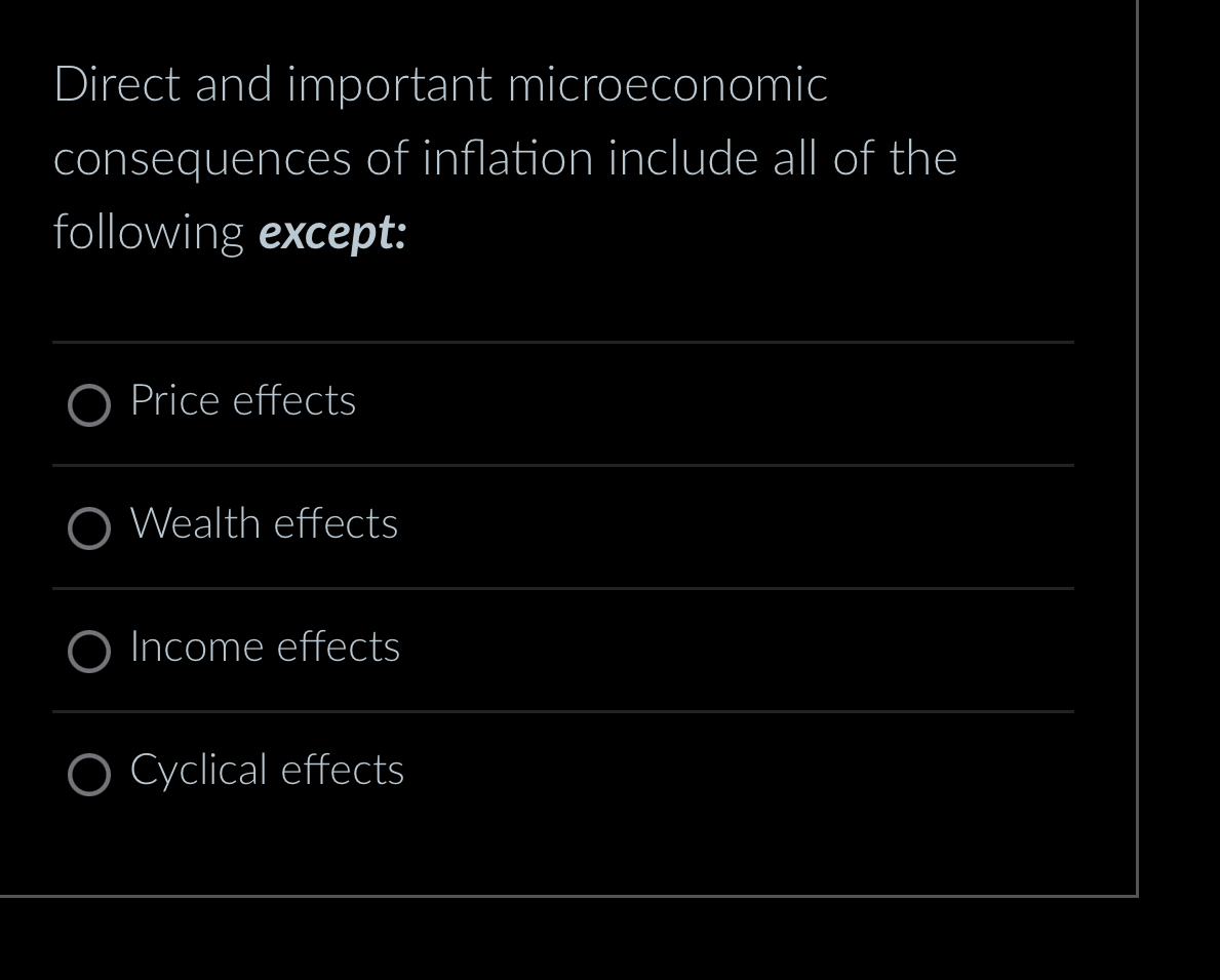 Solved Direct and important microeconomic consequences of | Chegg.com
