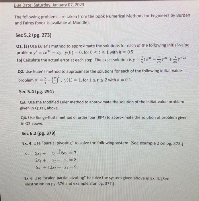 Solved The following problems are taken from the book | Chegg.com