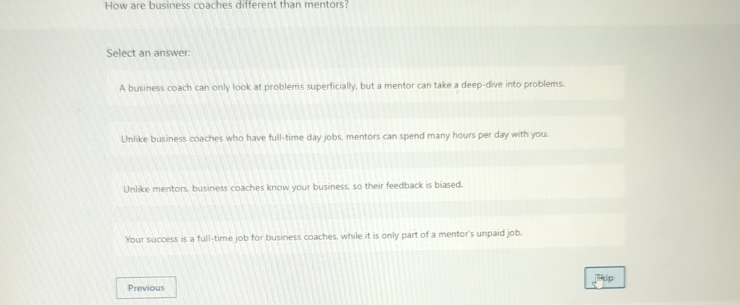 Solved How are business coaches different than | Chegg.com