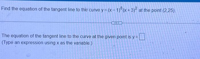 Solved Find the equation of the tangent line to the curve y | Chegg.com