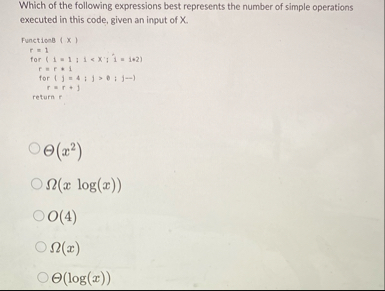 Solved Which of the following expressions best represents | Chegg.com