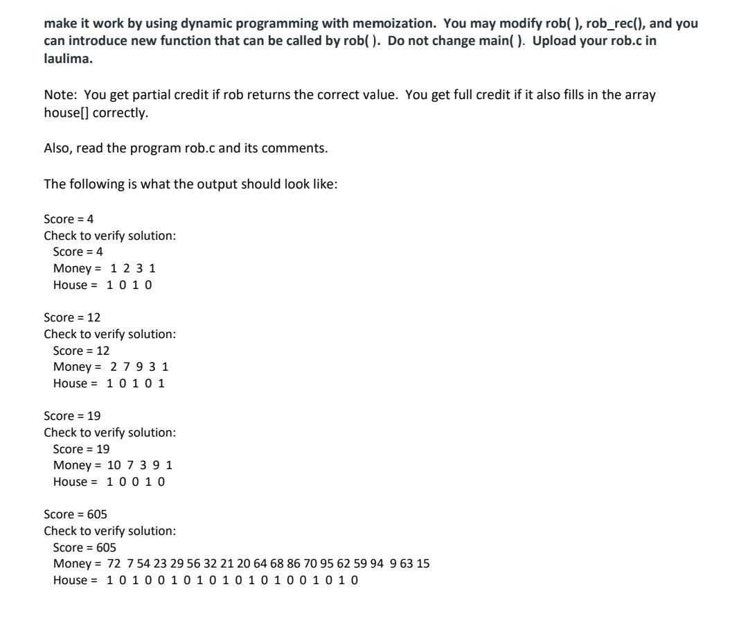 Solved Problem 11 [10 pts]. You are a professional robber | Chegg.com