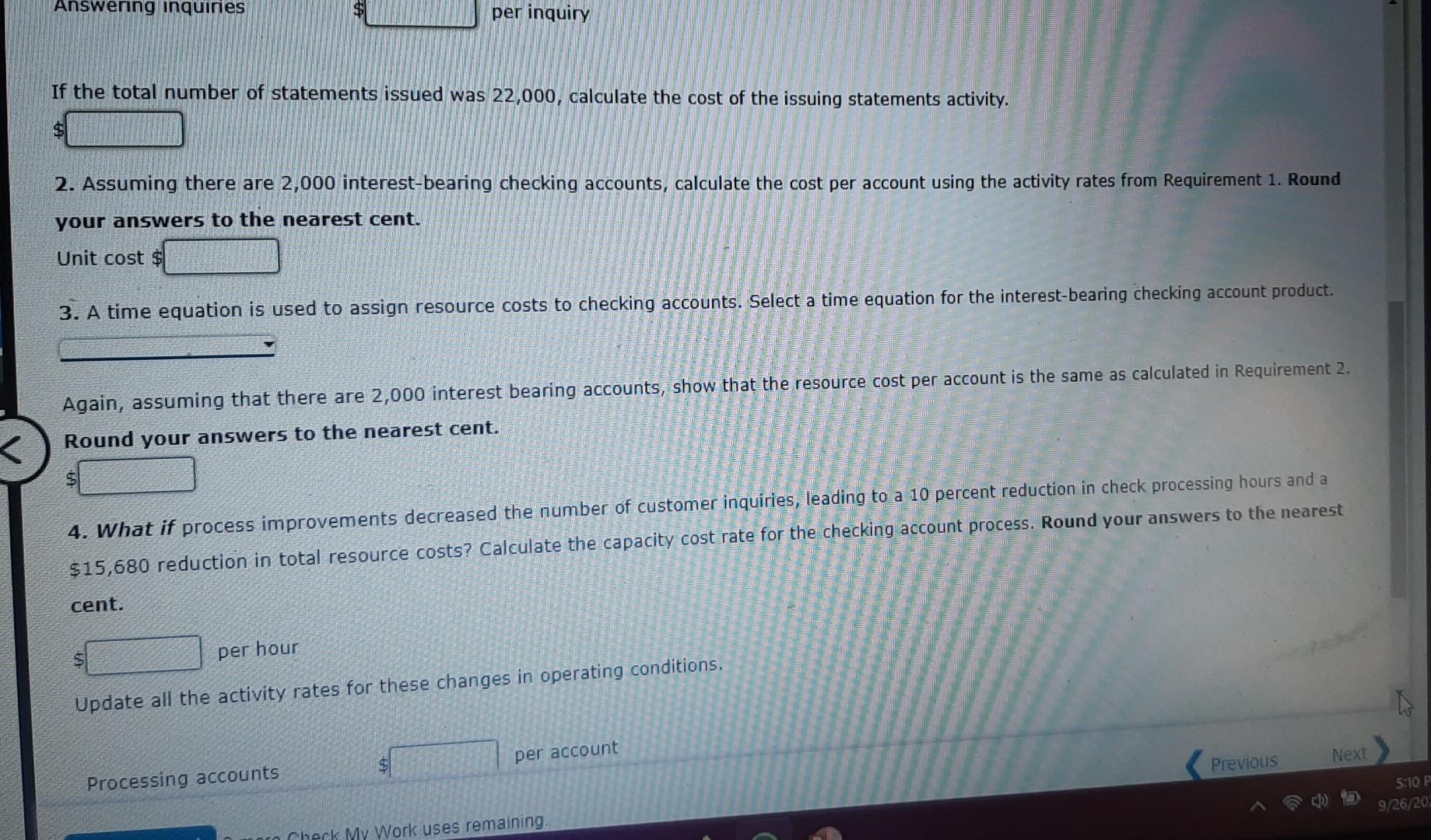 Solved Golding Bank provided the following data about its | Chegg.com
