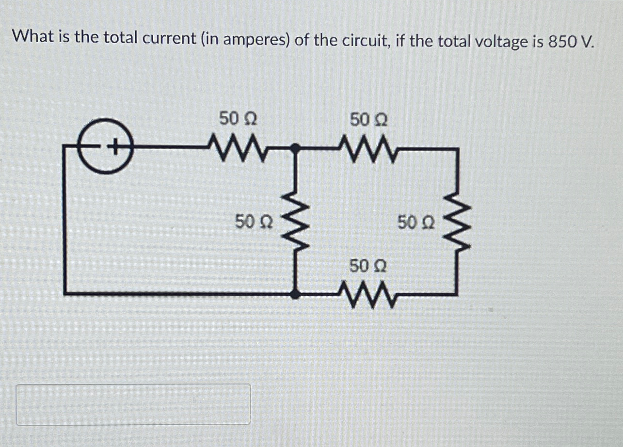 Solved What is the total current (in amperes) ﻿of the | Chegg.com