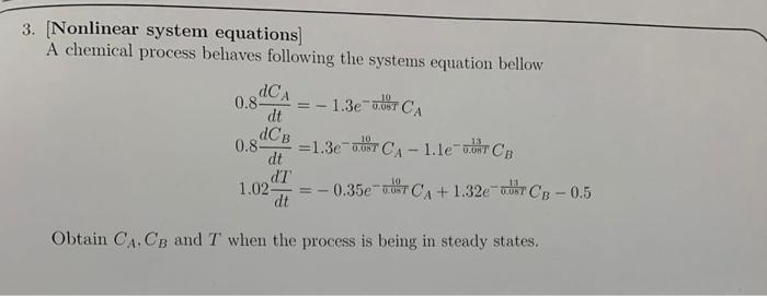 Solved http:// L.SE 3. Nonlinear system equations) A | Chegg.com