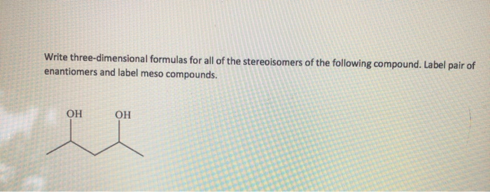Solved Write three-dimensional formulas for all of the | Chegg.com