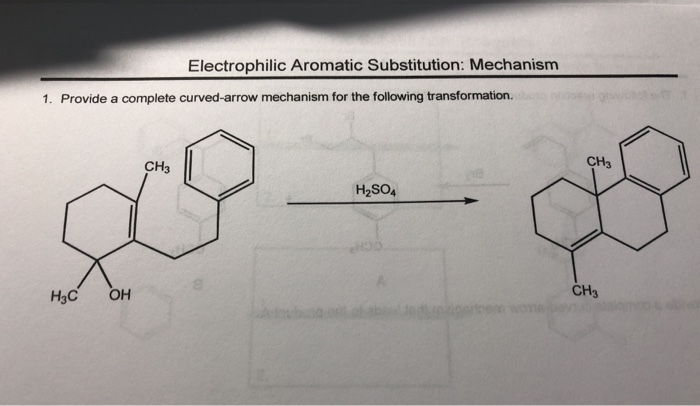 Solved Electrophilic Aromatic Substitution: Mechanism 1. | Chegg.com