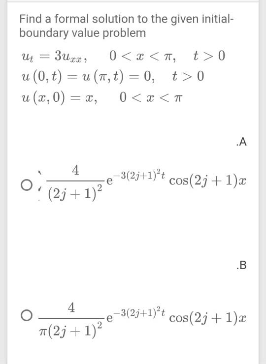 Solved Transform the following PDE into its corresponding | Chegg.com