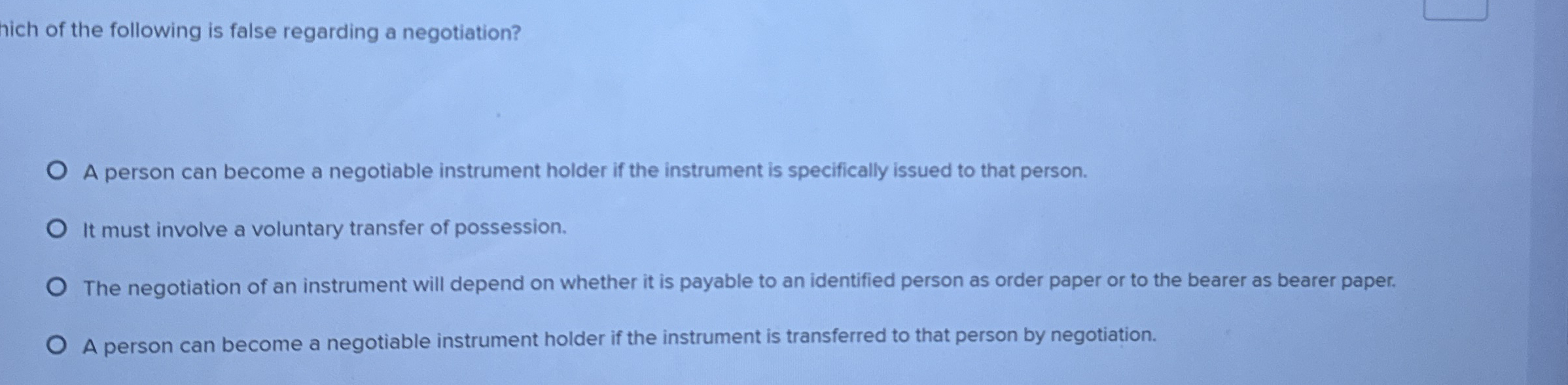 Solved hich of the following is false regarding a | Chegg.com