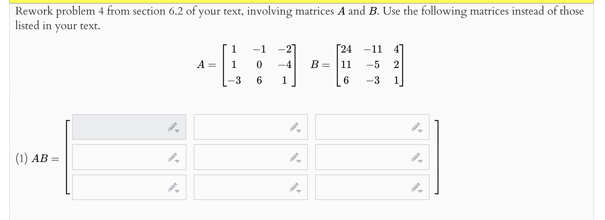 Solved Rework problem 4 ﻿from section 6.2 ﻿of your text, | Chegg.com