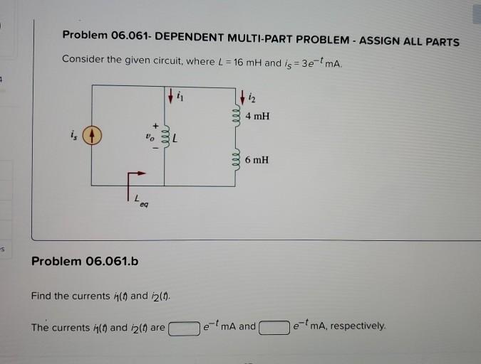 Solved Problem 06.048- DEPENDENT MULTI-PART PROBLEM - ASSIGN | Chegg.com