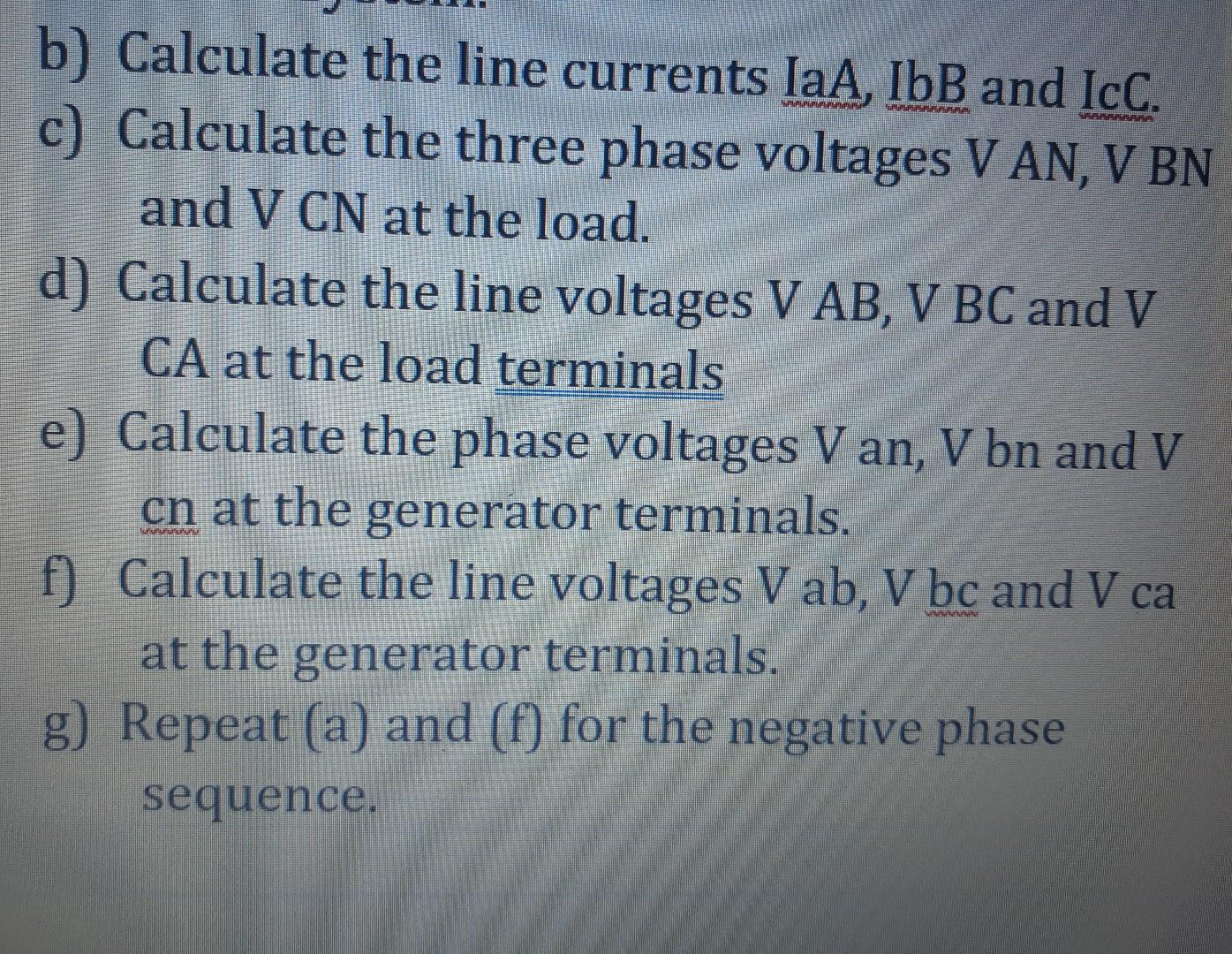 Solved A Generator With A Balanced Three Phase And Y