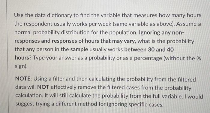 Solved Use the data dictionary to find the variable that | Chegg.com