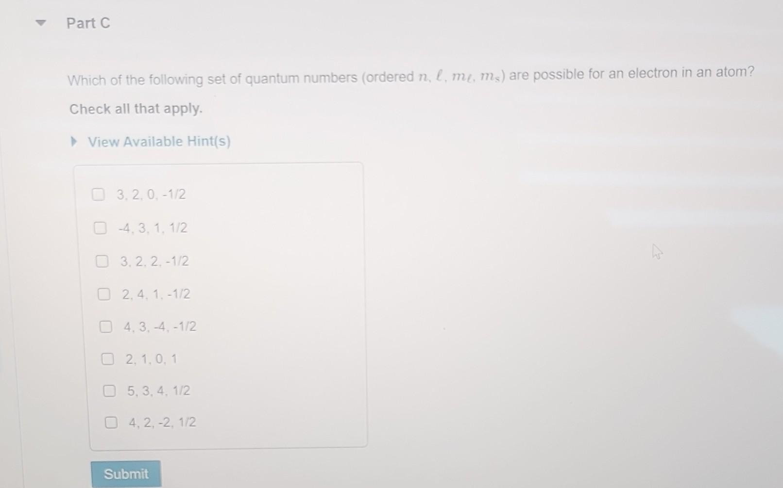 Solved To learn the restrictions on each quantum number. | Chegg.com