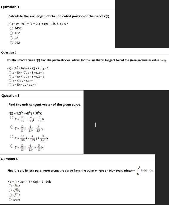 Solved Calculate the arc length of the indicated portion of | Chegg.com