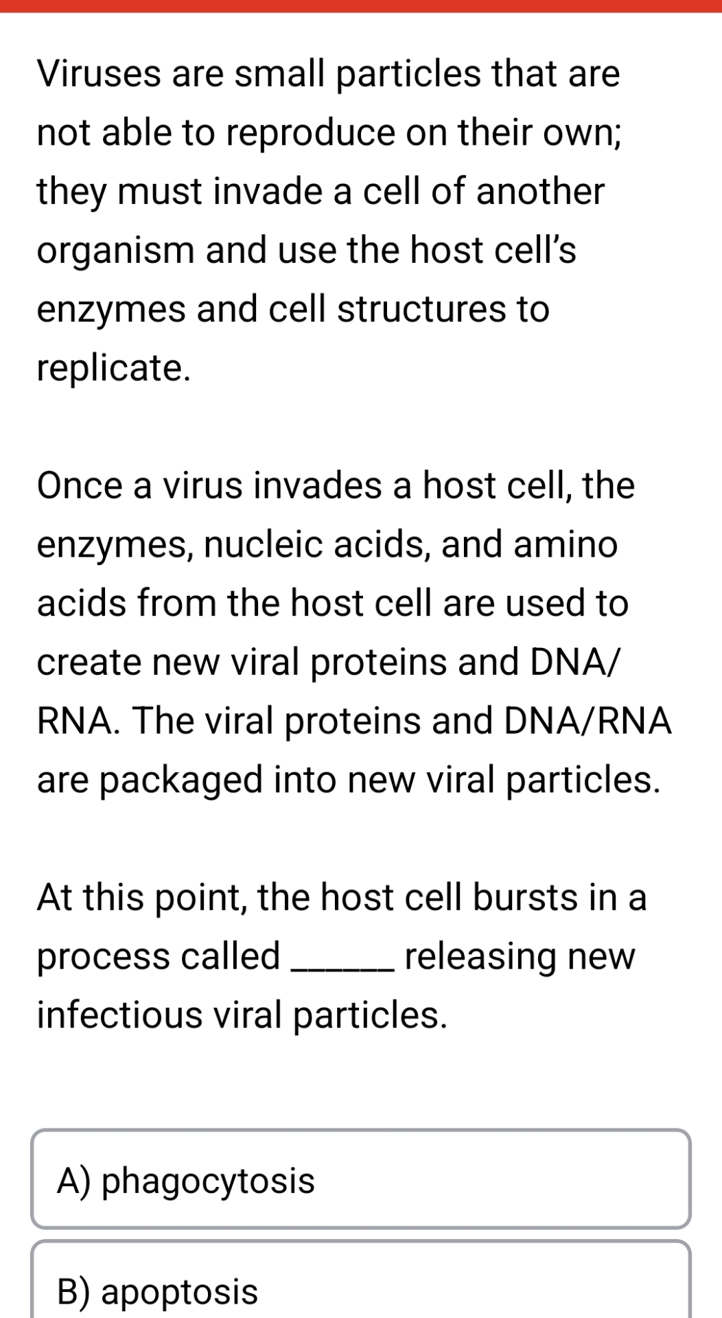 Solved Viruses are small particles that are not able to | Chegg.com