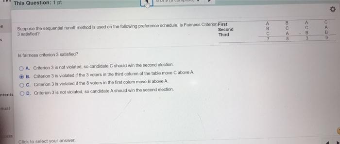 Solved This Question: 1 pt Suppose the sequential runoff | Chegg.com