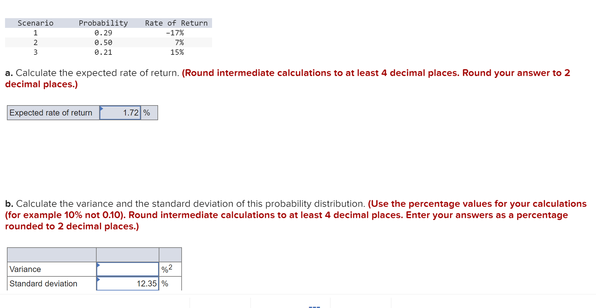 Solved b. ﻿Calculate the variance and the standard deviation | Chegg.com