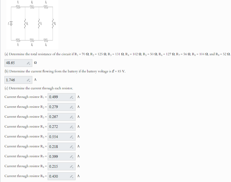 Solved (a) ﻿Determine the total resistance of the circuit if | Chegg.com
