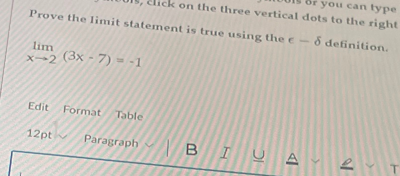 Solved Prove using delta epsilon definitionlimx→2(3x-7)=-1 | Chegg.com
