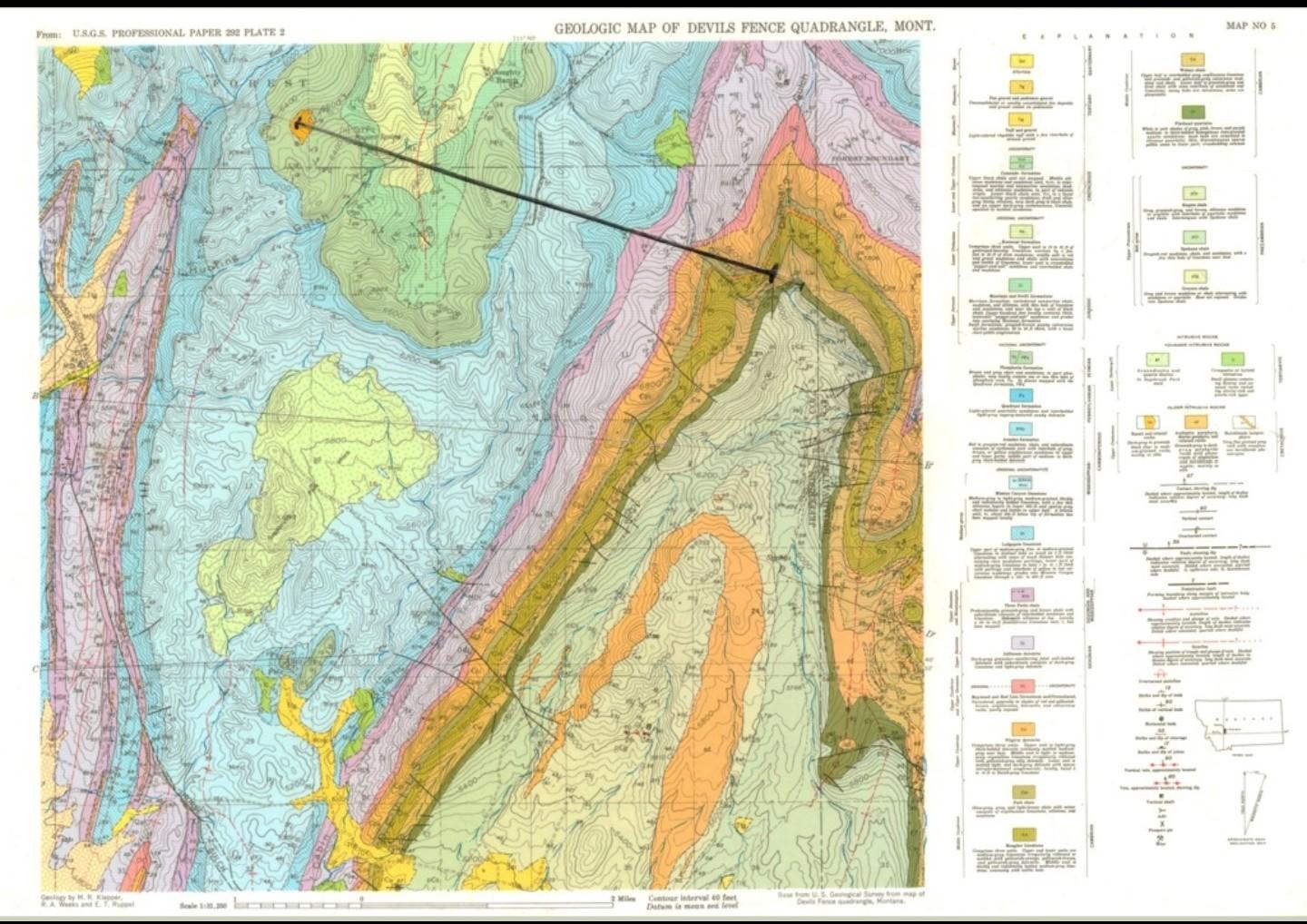 Figure 10.4 Geologic cross section for Devils Fence | Chegg.com