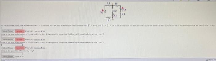 Solved R1 a R1 R2 E1 R1 €2 R1 = As shown in the figure, the | Chegg.com