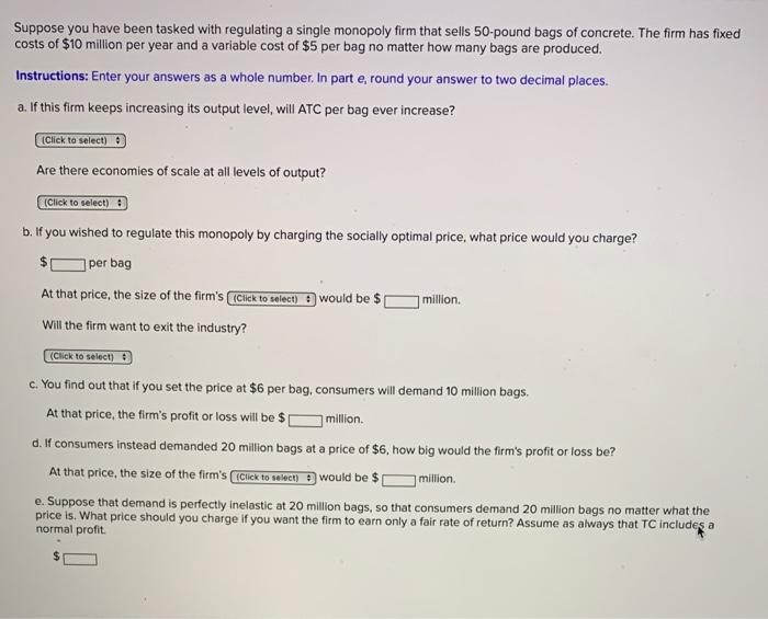 Solved Suppose you have been tasked with regulating a single | Chegg.com