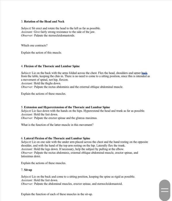 Solved 1. Have a subject sit cross-legged on a table and | Chegg.com