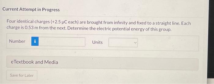 Solved Four identical charges ( +2.5μC each) are brought | Chegg.com