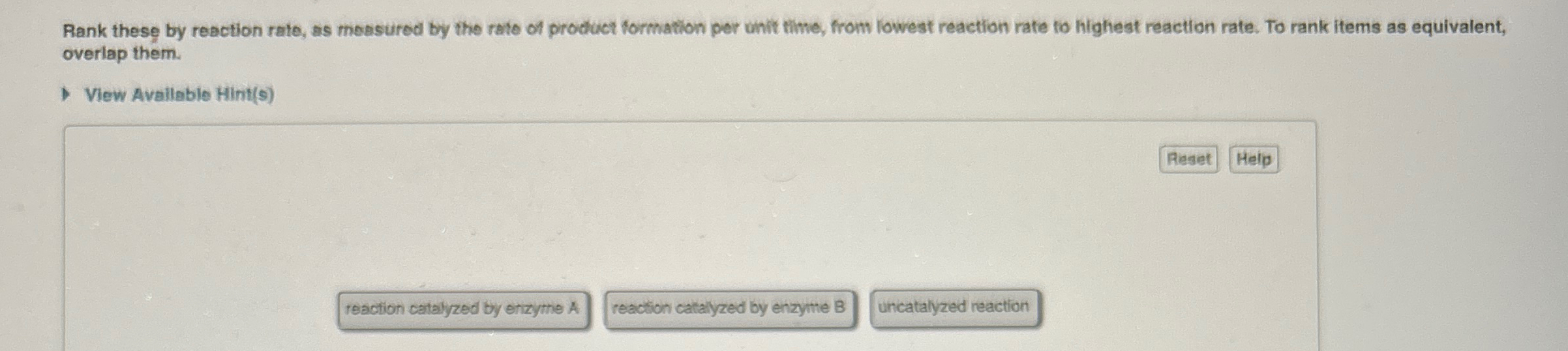 Solved Rank these by reaction rate, as measured by the rate | Chegg.com