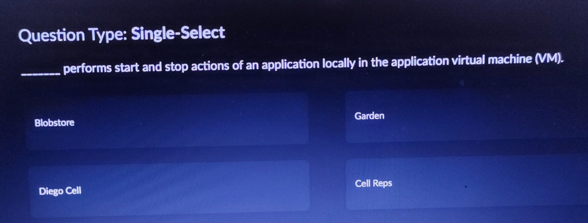 Solved Question Type: Single-Selectq, ﻿performs start and | Chegg.com