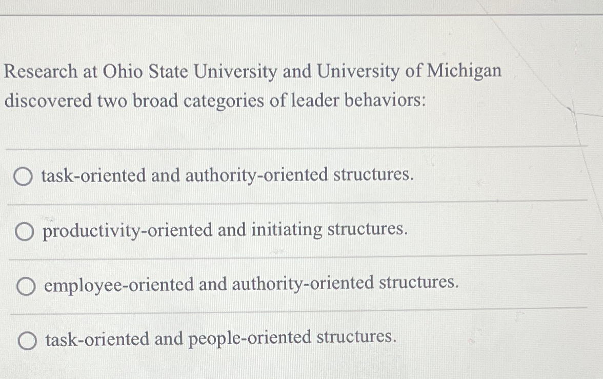 Solved Research at Ohio State University and University of | Chegg.com