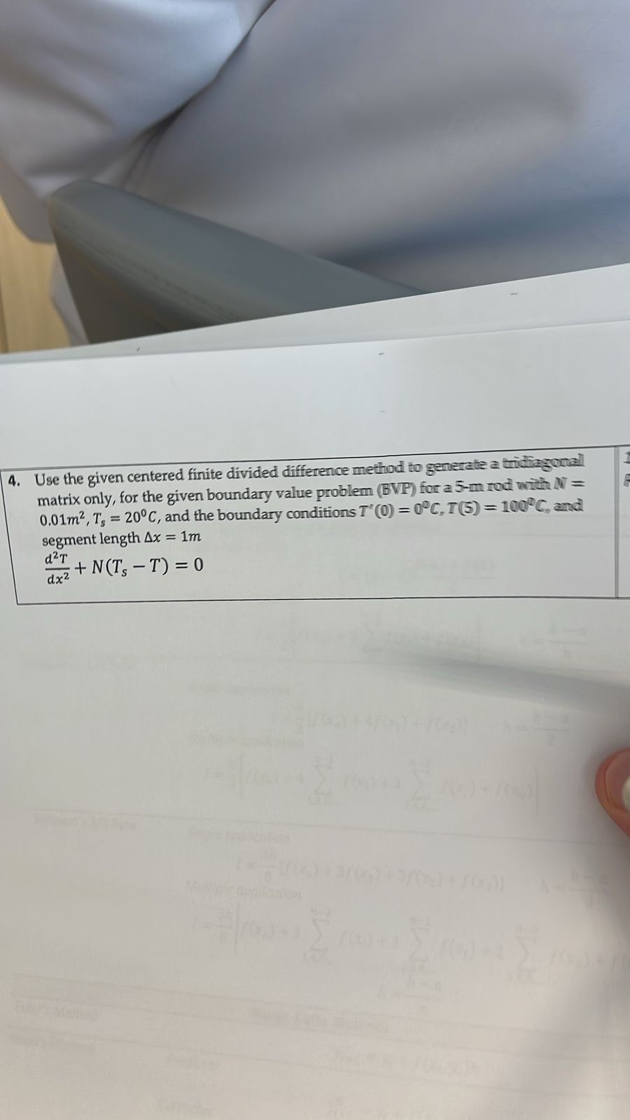 Solved Use the given centered finite divided difference | Chegg.com