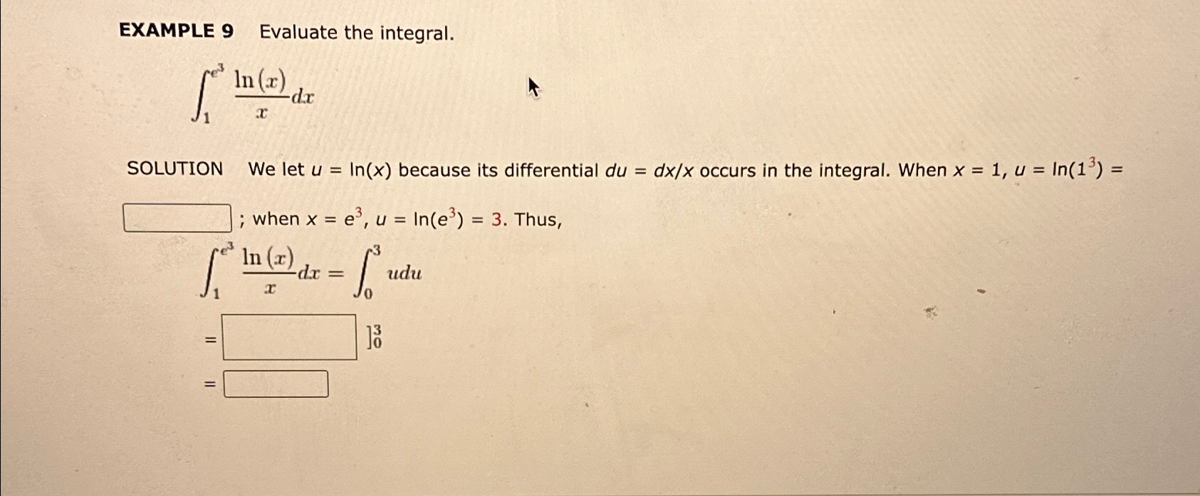 Solved EXAMPLE 9 Evaluate the | Chegg.com Solved EXAMPLE 9 Evaluate the | Chegg.com