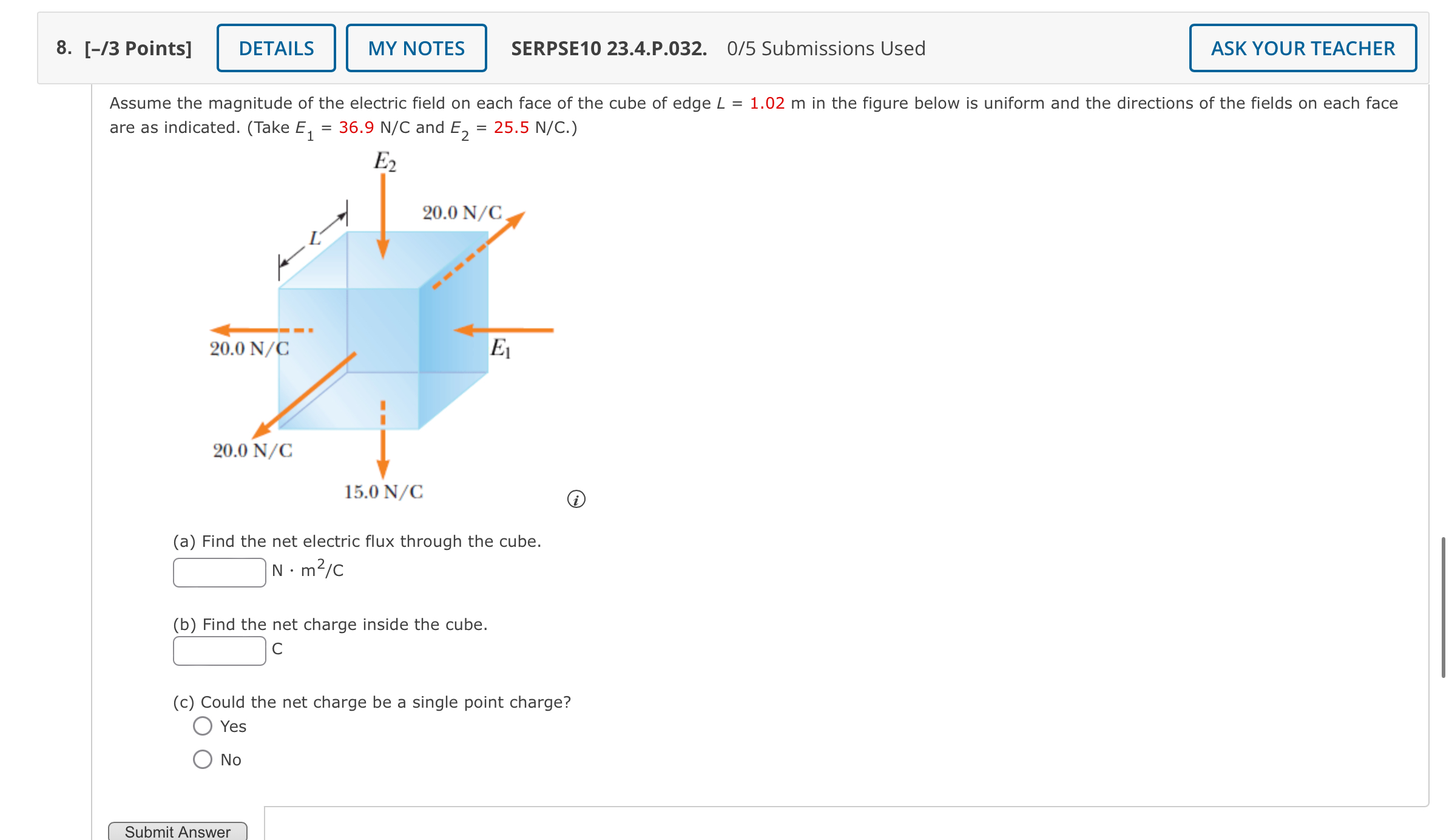 Solved Assume the magnitude of the electric field on each | Chegg.com