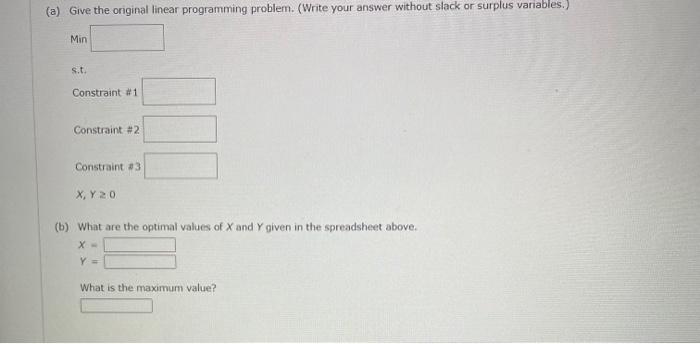 Solved Excel's Solver tool has been used in the spreadsheet | Chegg.com