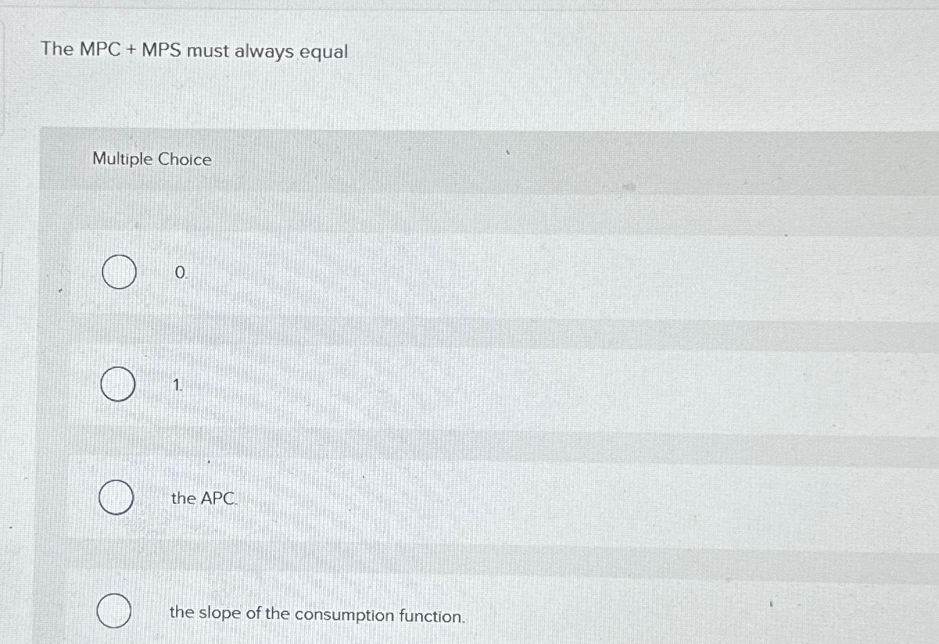 Solved The MPC + ﻿MPS must always equalMultiple | Chegg.com
